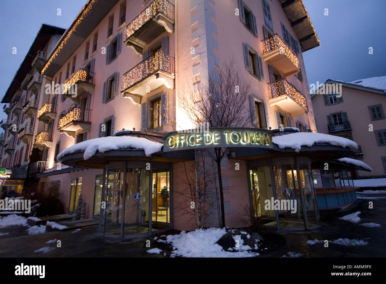 Chamonix town night france hi-res stock photography and images - Alamy