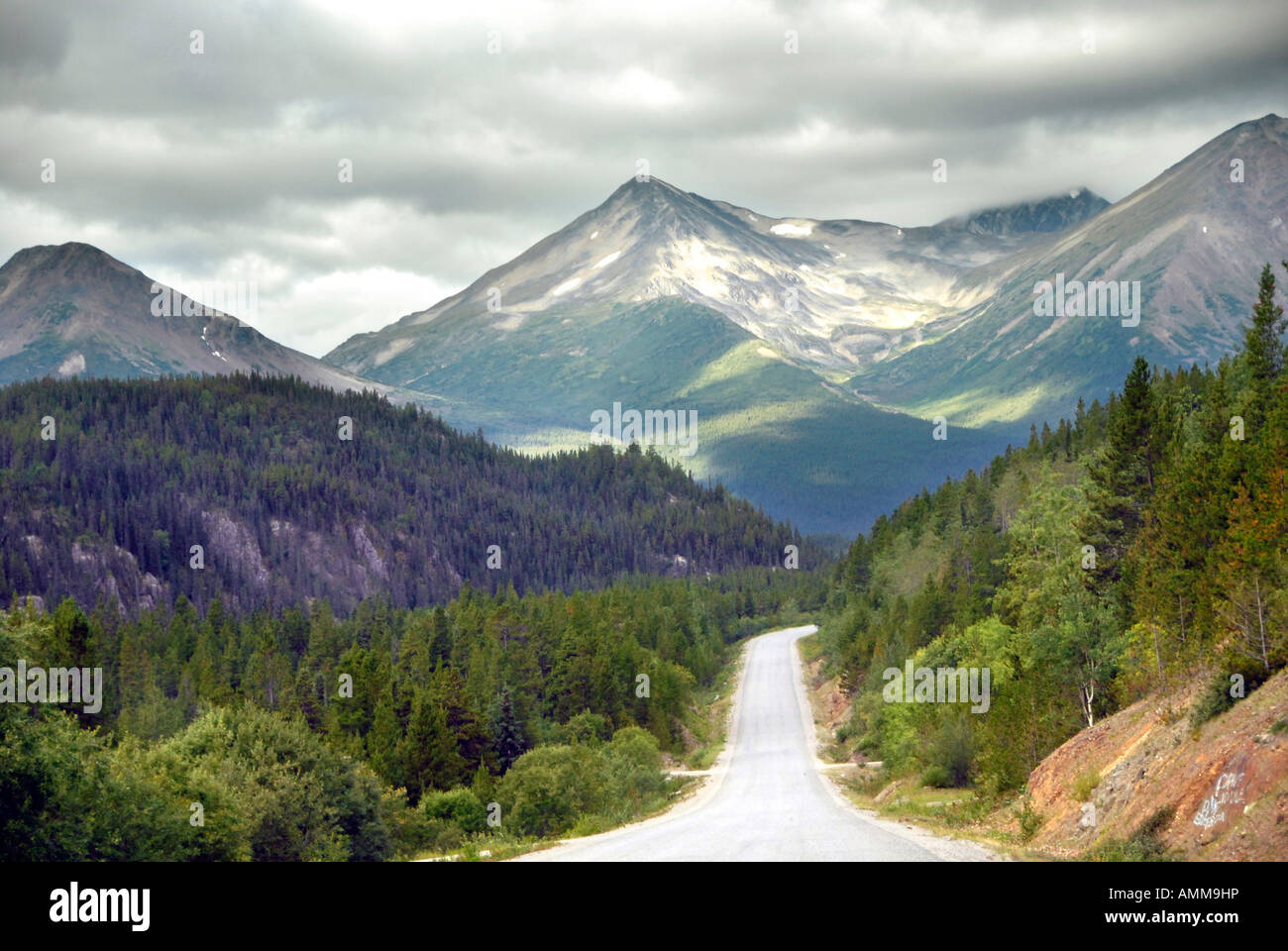 View of Cassiar Mountains along Cassiar Highway British Columbia BC ...