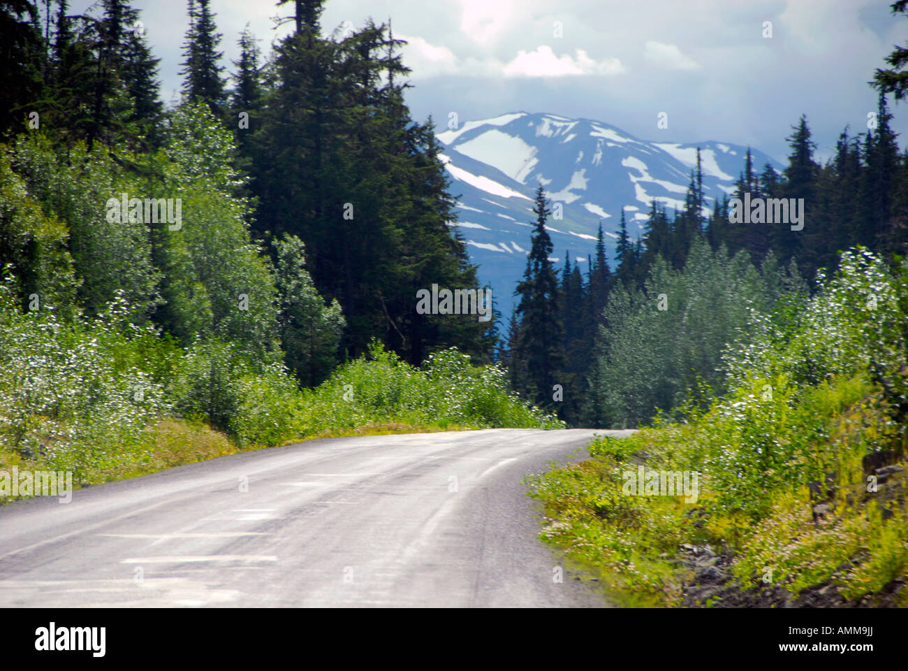 View of Cassiar Mountains along Cassiar Highway British Columbia BC ...