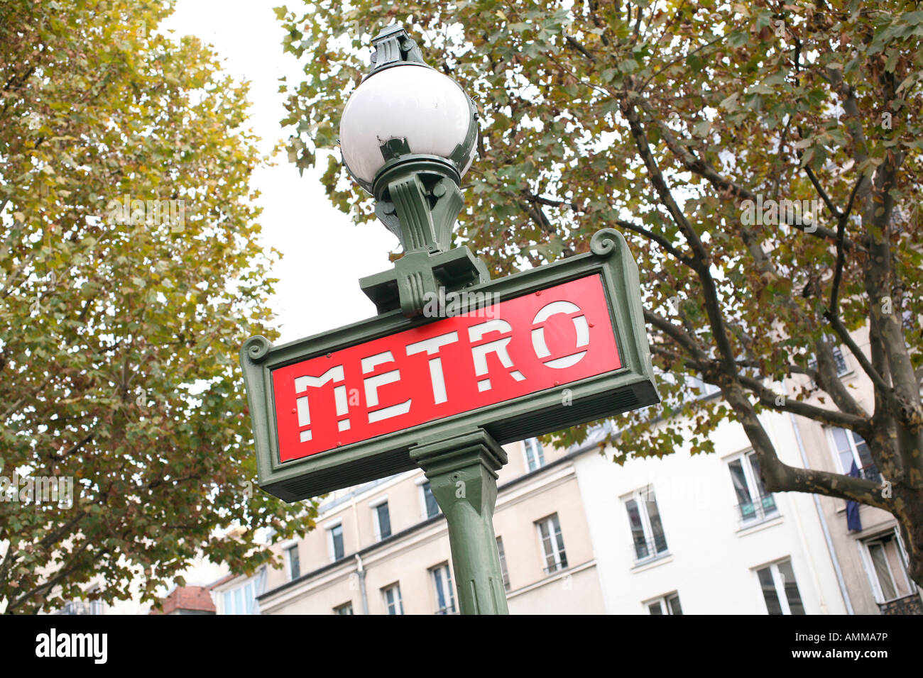 Metro sign, Paris Stock Photo - Alamy