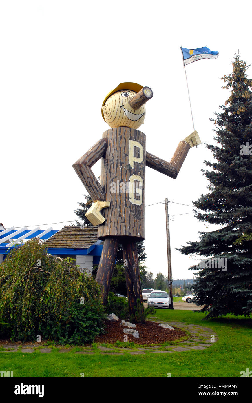 Mr P G symbol marker memorial tribute to forest industry forestry ...