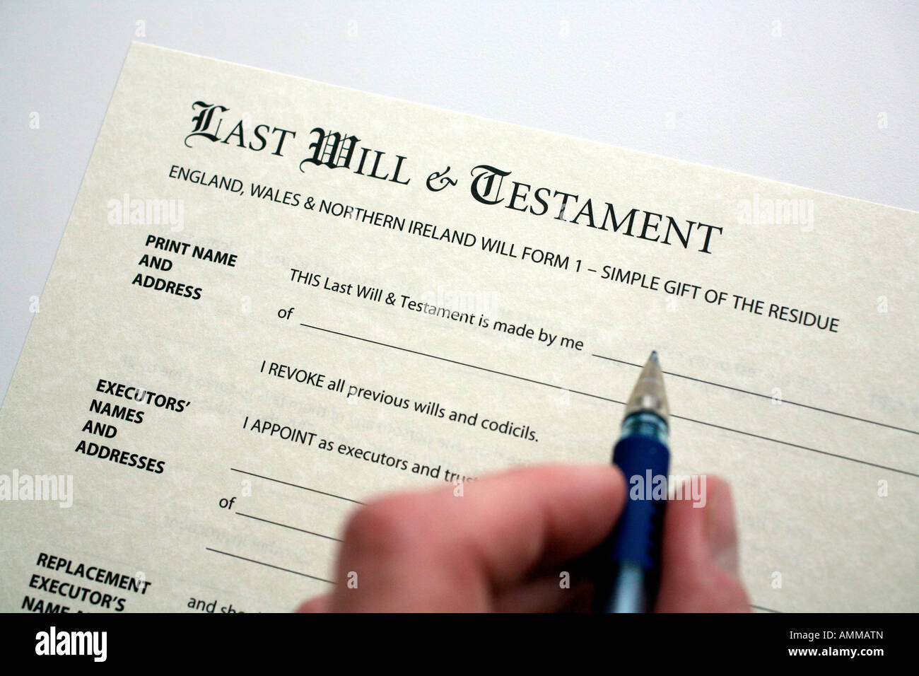 Example Of A Written Will