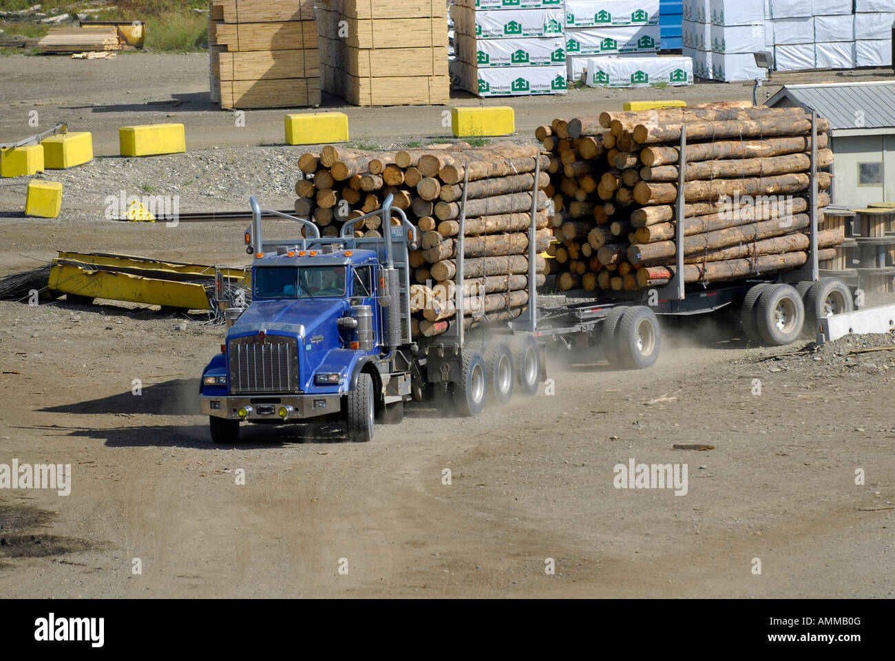 Logging Trucks Transport Lumber Forestry Logging Wood Industry Quesnel ...
