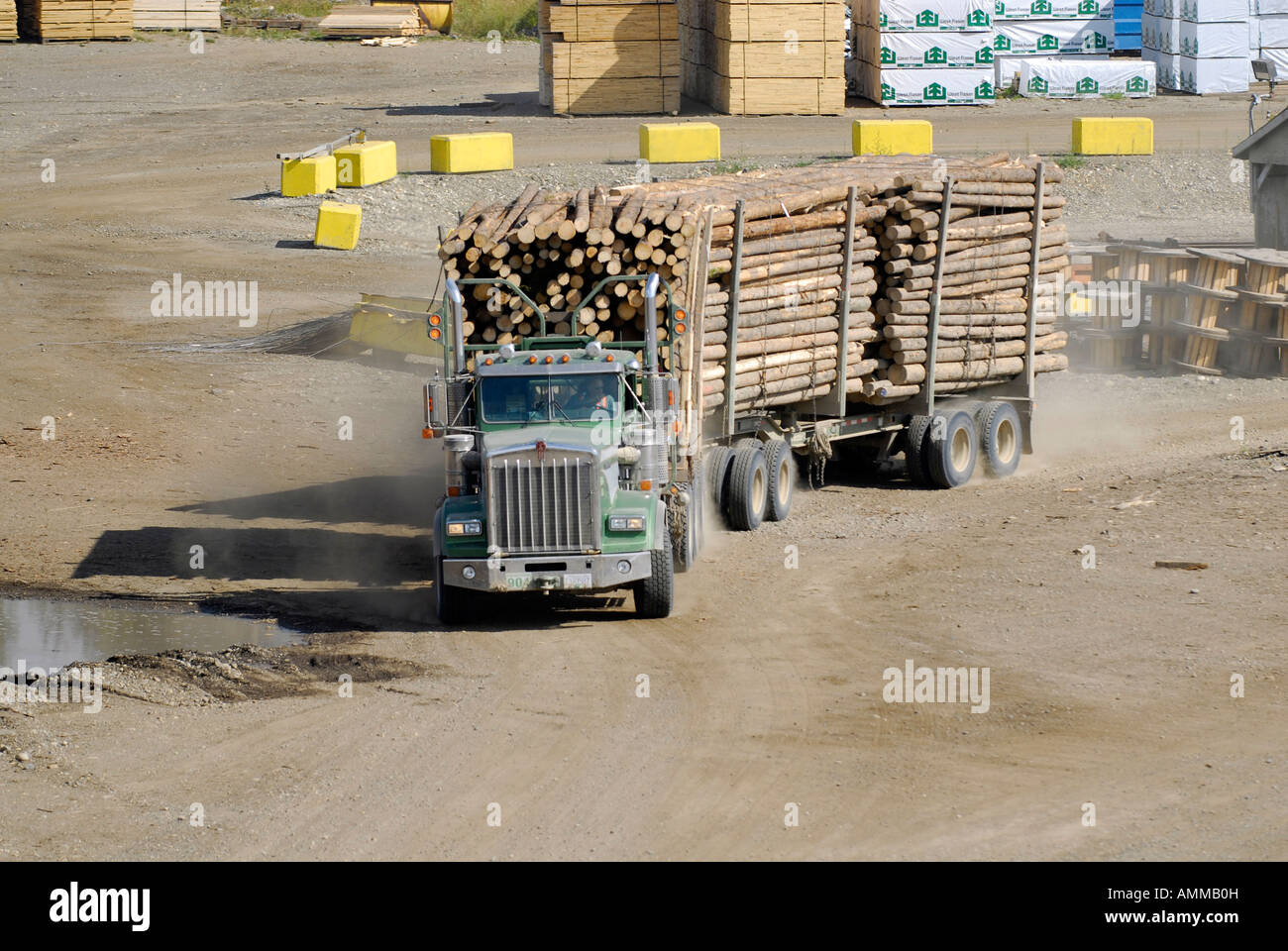 Logging Trucks Transport Lumber Forestry Logging Wood Industry Quesnel ...