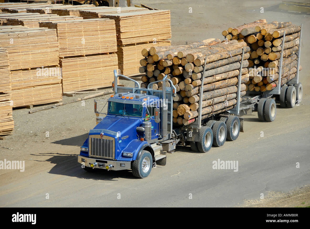 Logging Trucks Transport Lumber Forestry Logging Wood Industry Quesnel ...