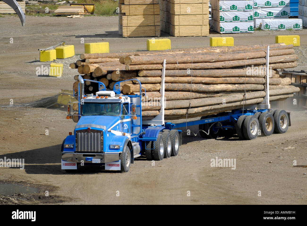 Logging Trucks Transport Lumber Forestry Logging Wood Industry Quesnel ...