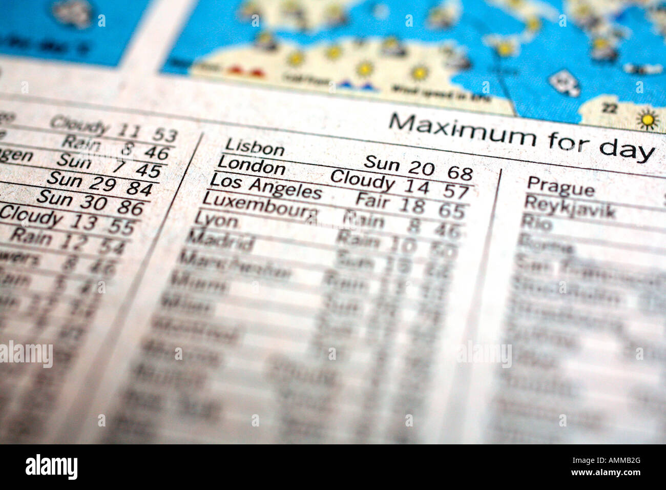 Weather chart hi-res stock photography and images - Alamy