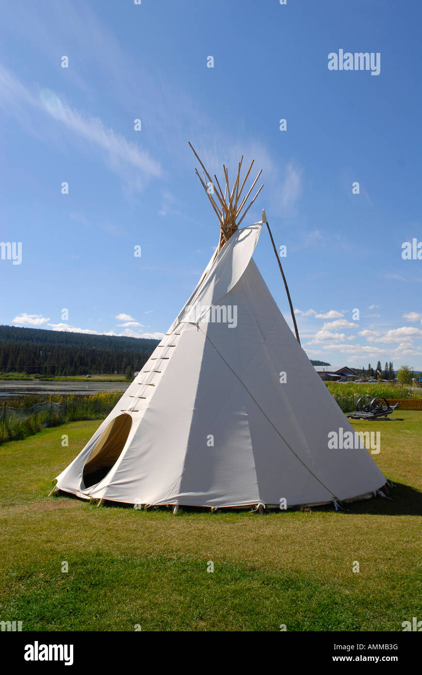 Native American Teepee outside Log Home Capital of North America South ...
