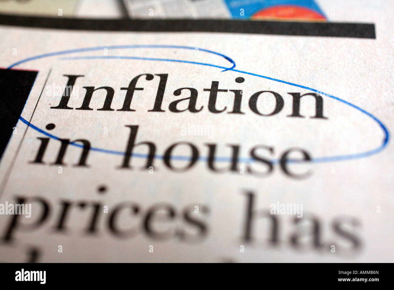 Inflation headline in newspaper Stock Photo - Alamy