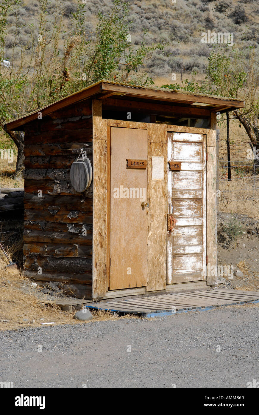 Old Fashioned Antique Outhouse Toilet Restroom two seater in Fraser ...