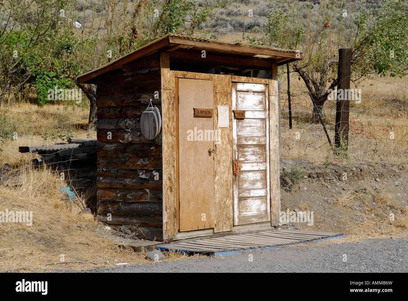 Old Fashioned Antique Outhouse Toilet Restroom two seater in Fraser ...