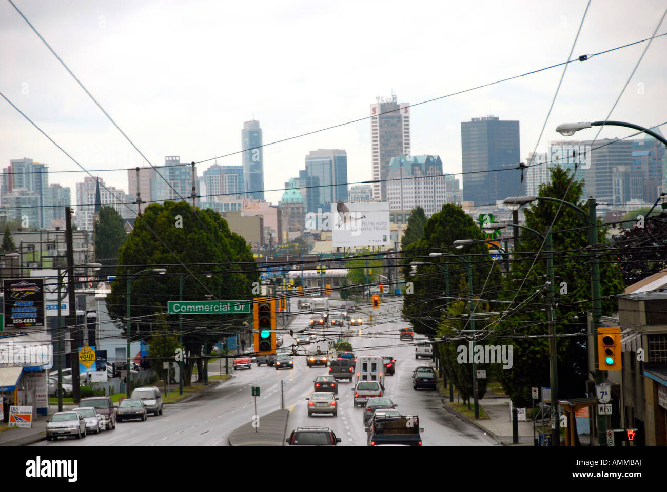 Rush hour traffic congestion commuters transportation city Vancouver ...