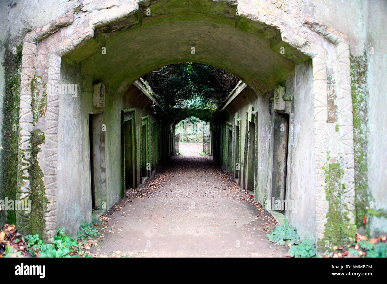 The Egyptian Avenue, West Cemetery, Highgate Cemetery, London England ...