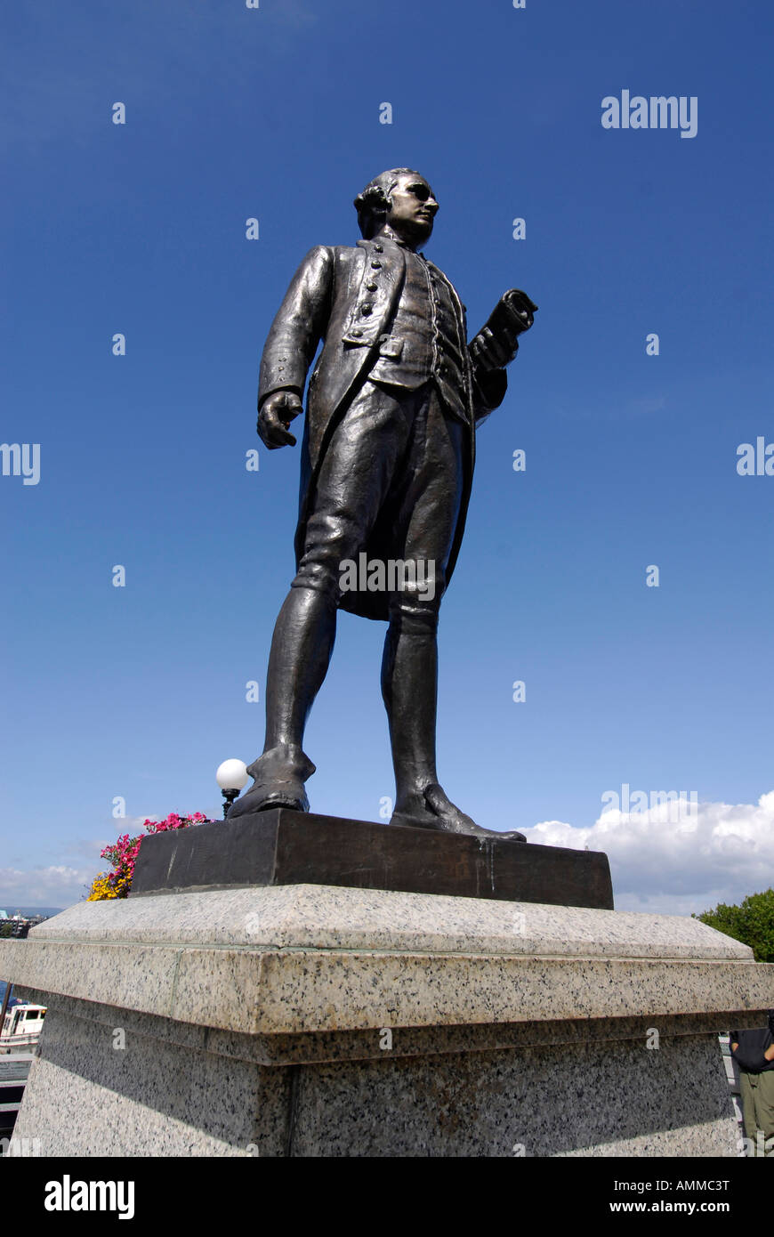 Statue of Captain James Cook in Victoria British Columbia BC Canada ...