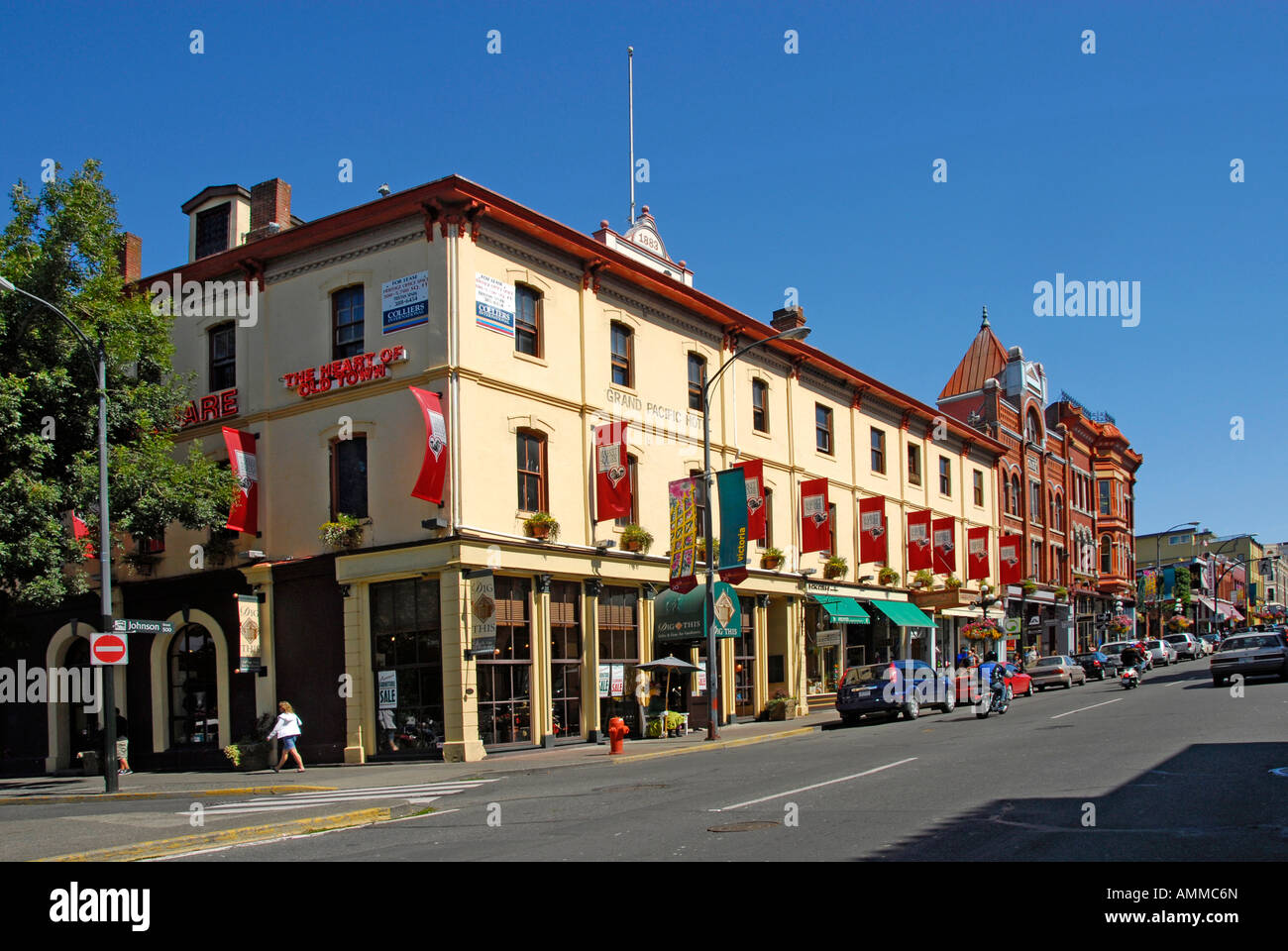 Old Town Area of Victoria British Columbia BC Canada shop store market ...