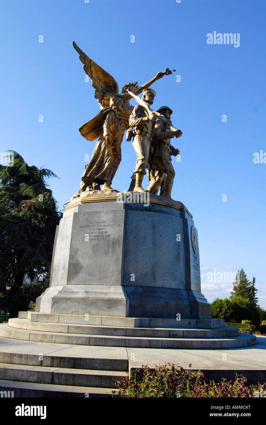World War I Memorial Statue Monument Commemoration with all branches of ...