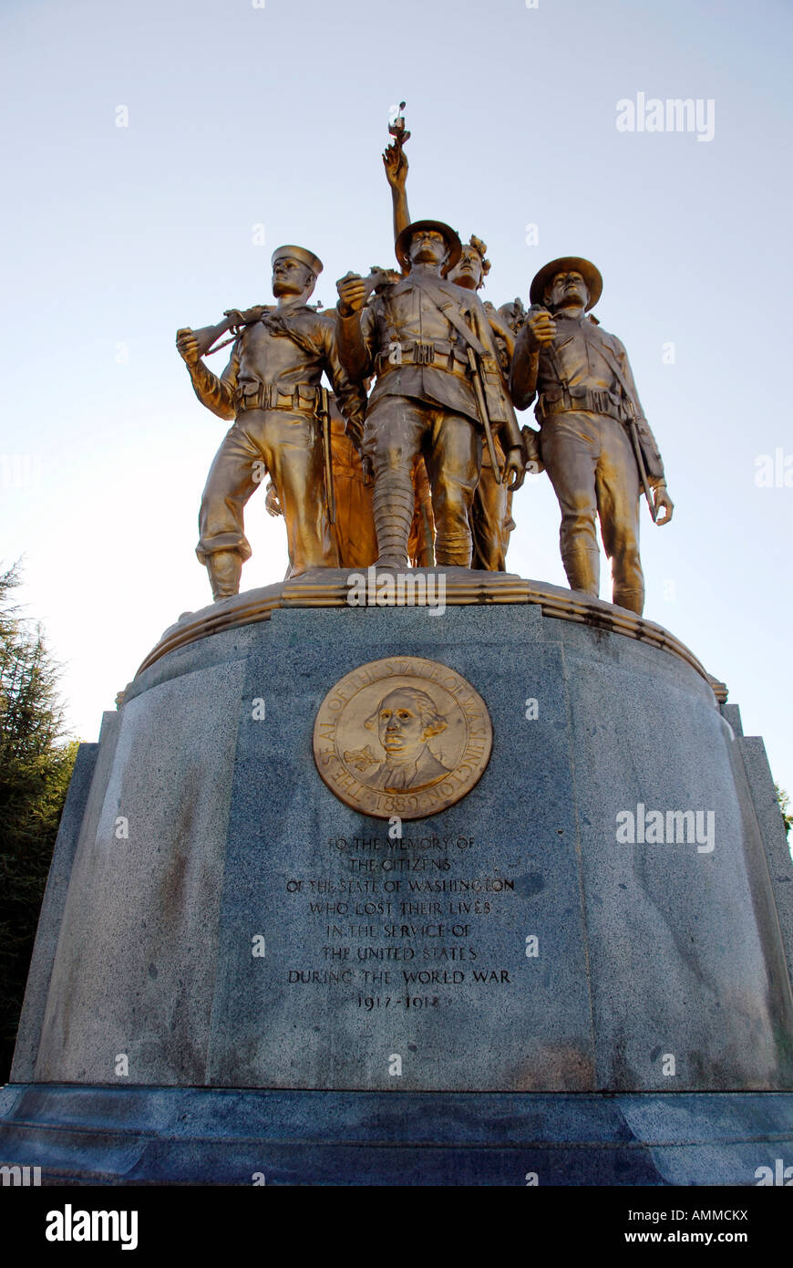 World War I Memorial Statue Monument Commemoration with all branches of ...