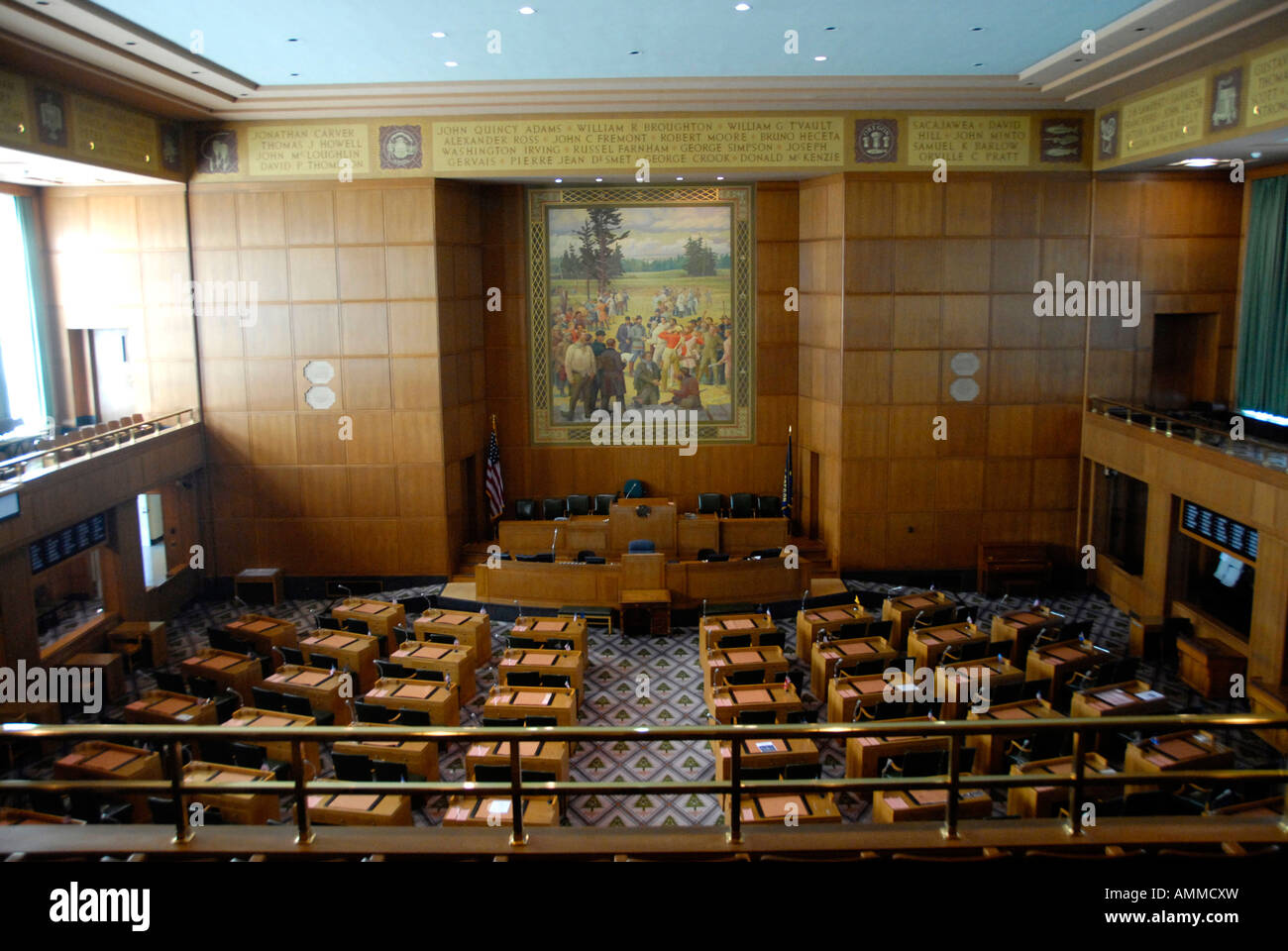 Senate Chambers interior Capitol Building Salem Oregon OR United States ...
