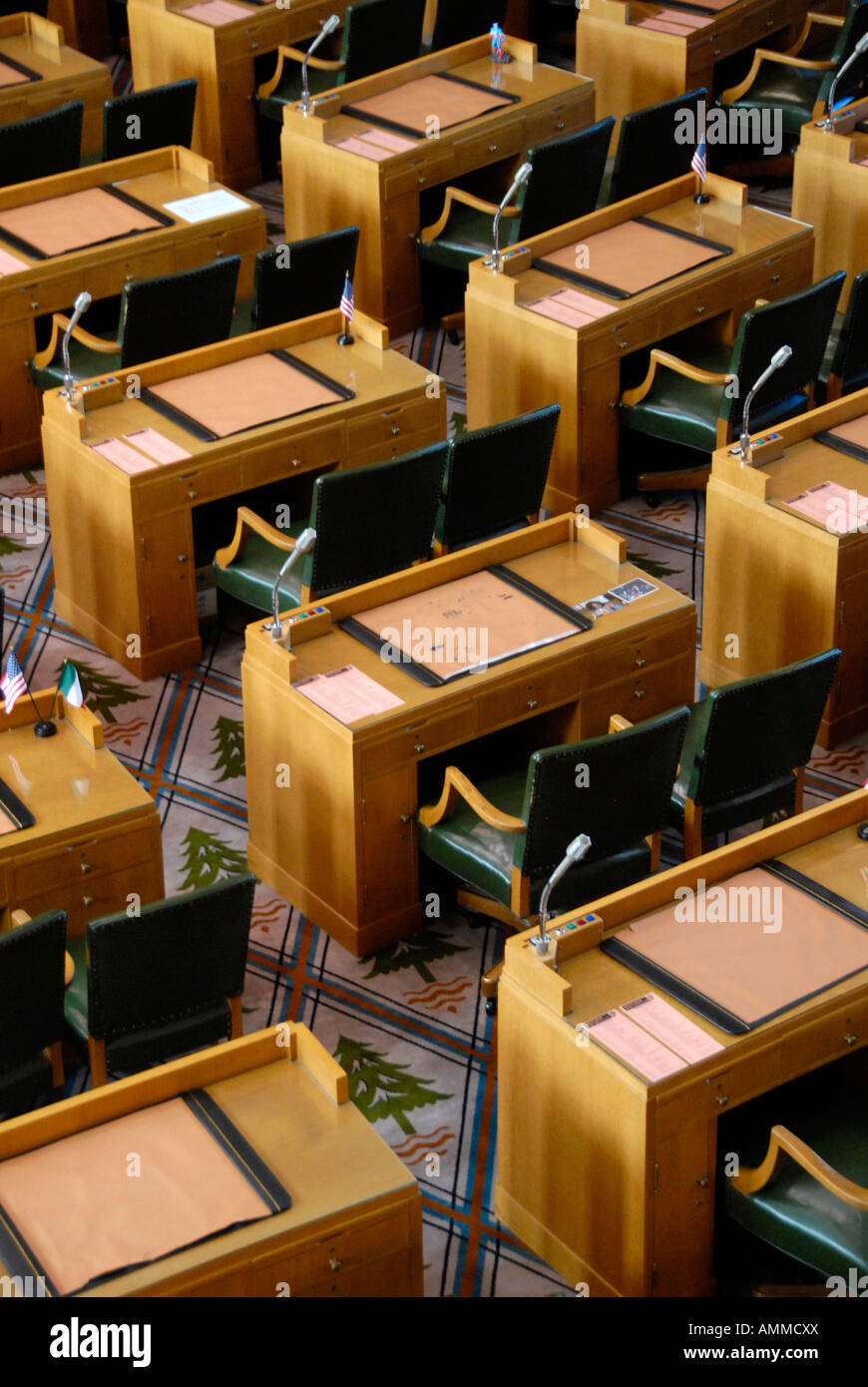 Senate Chambers interior inside Capitol meetings Building Salem Oregon ...