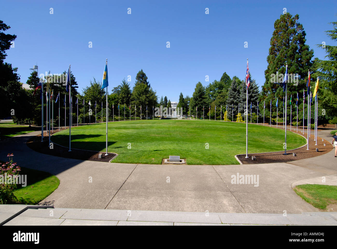 Walk Flags Oregon Capitol Building Grounds Salem OR US United States ...