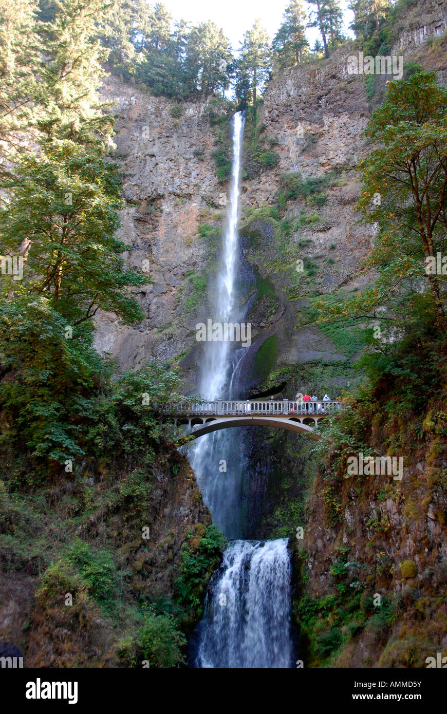 Columbia river gorge multnomah falls united of america hi-res stock ...