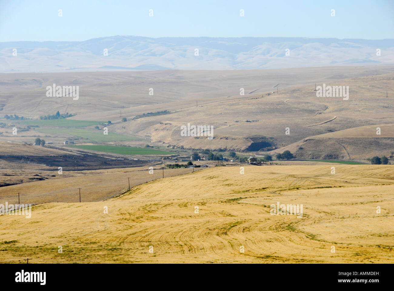Idaho countryside farmland land along interstate ID US United States ...