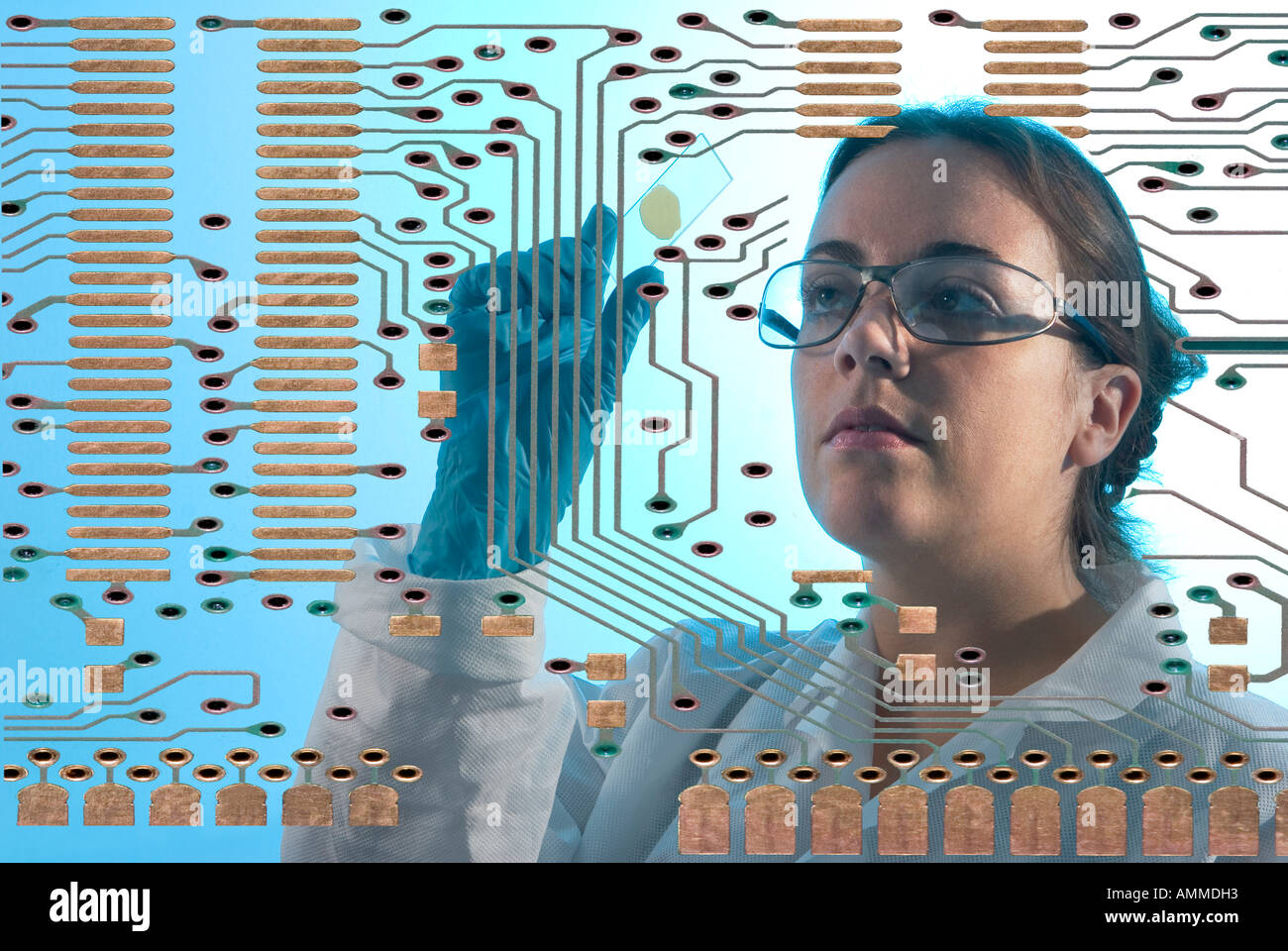 Concept showing Bioelectronics in Nanotechnology relating to the ...