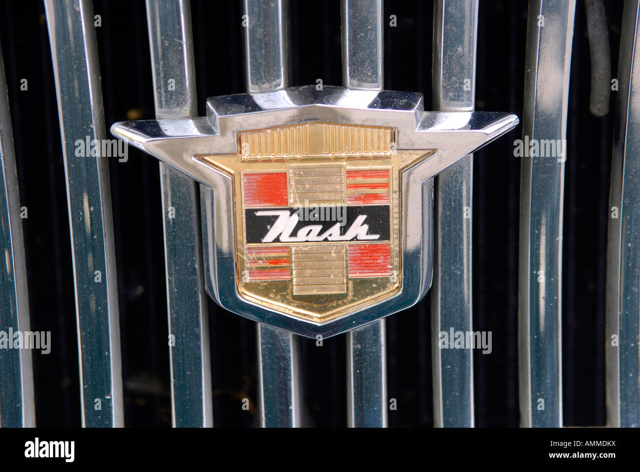1955 Nash automobile emblem and grill Stock Photo - Alamy
