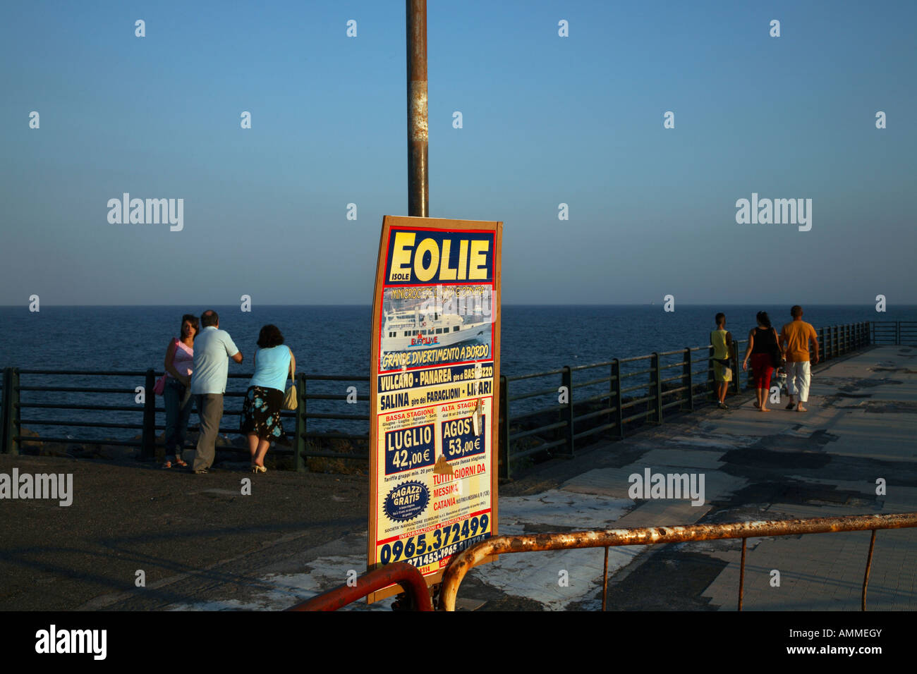 People Advertising Sign Seafront Catania Sicily Italy Stock Photo - Alamy