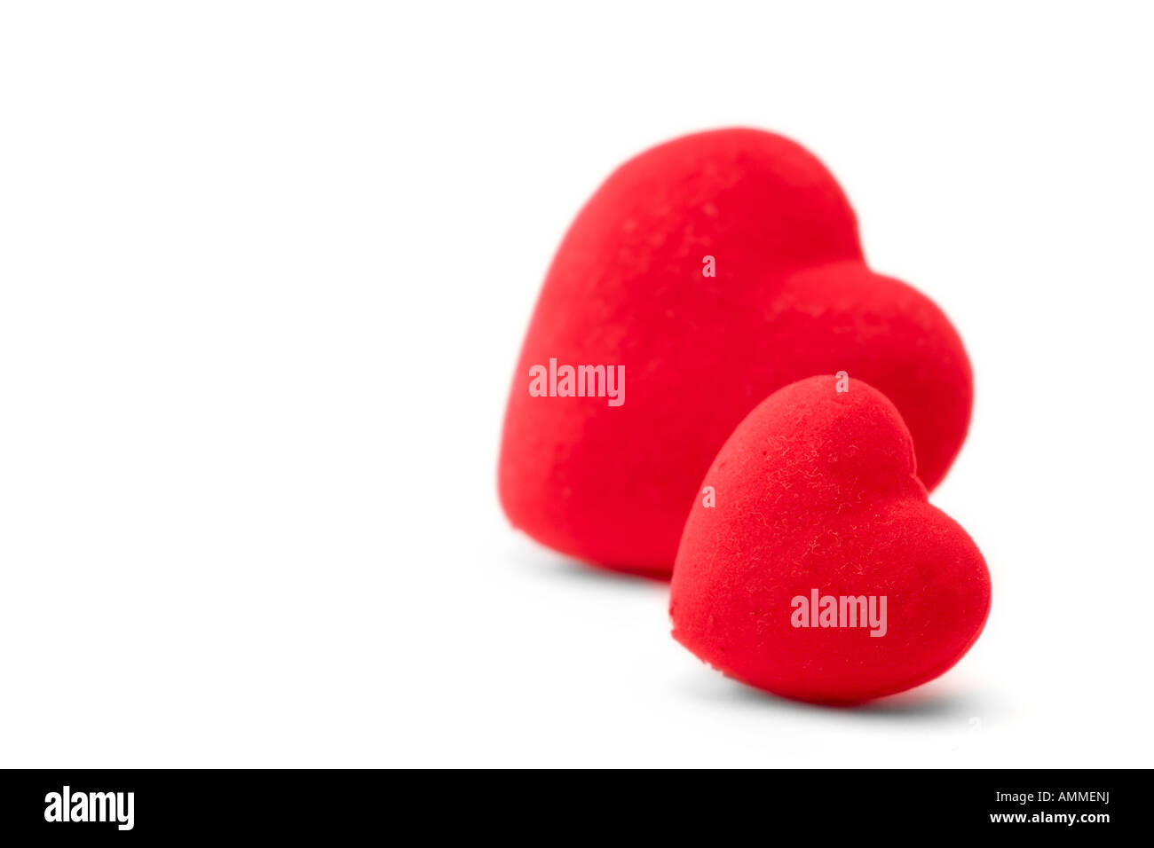 Two red hearts Stock Photo - Alamy