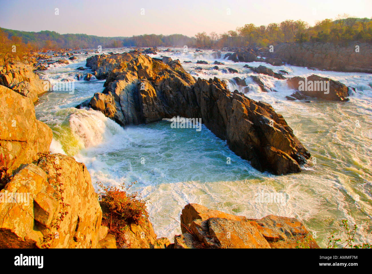 Sunrise in Mather Gorge, Great Falls Park, Fairfax County, Virginia ...