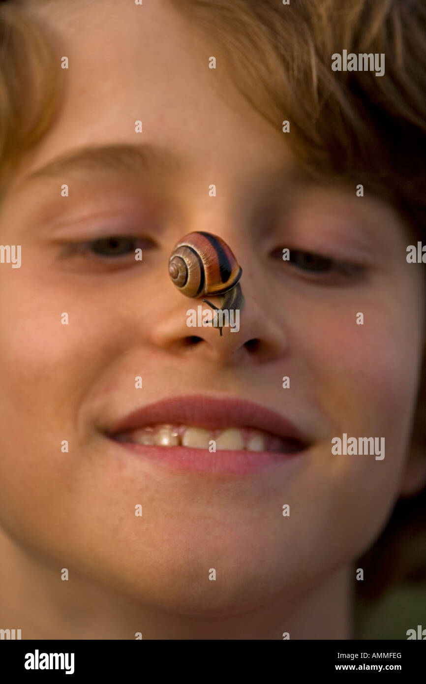 Boy snail nose hi-res stock photography and images - Alamy