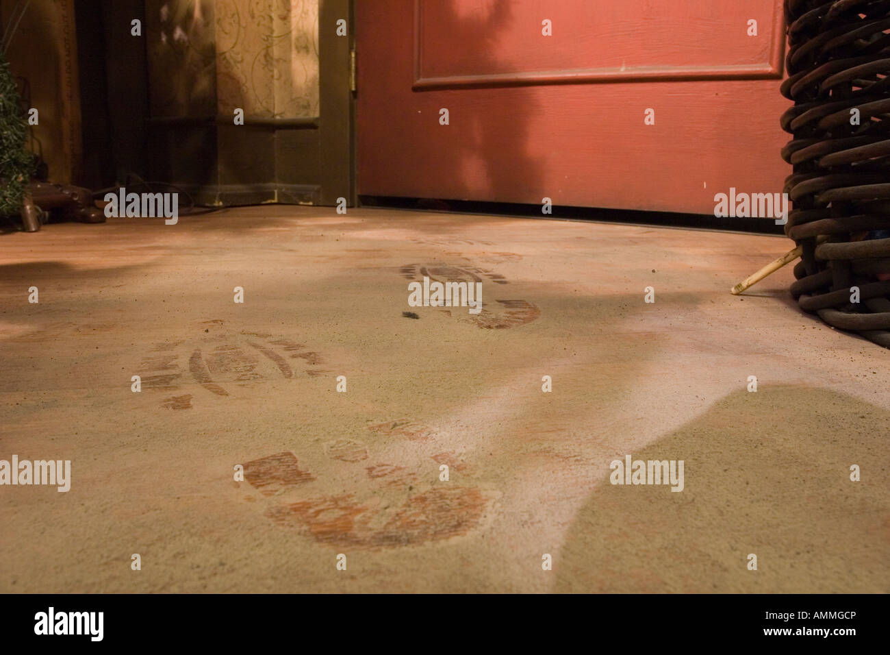 footprints in a dusty attic Stock Photo - Alamy