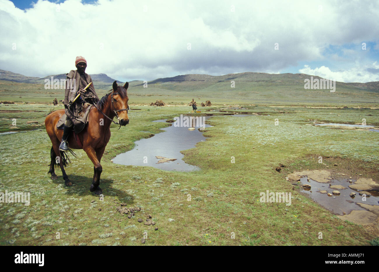 Basotho people settled on Sani Pass, Lesotho, Africa Stock Photo - Alamy