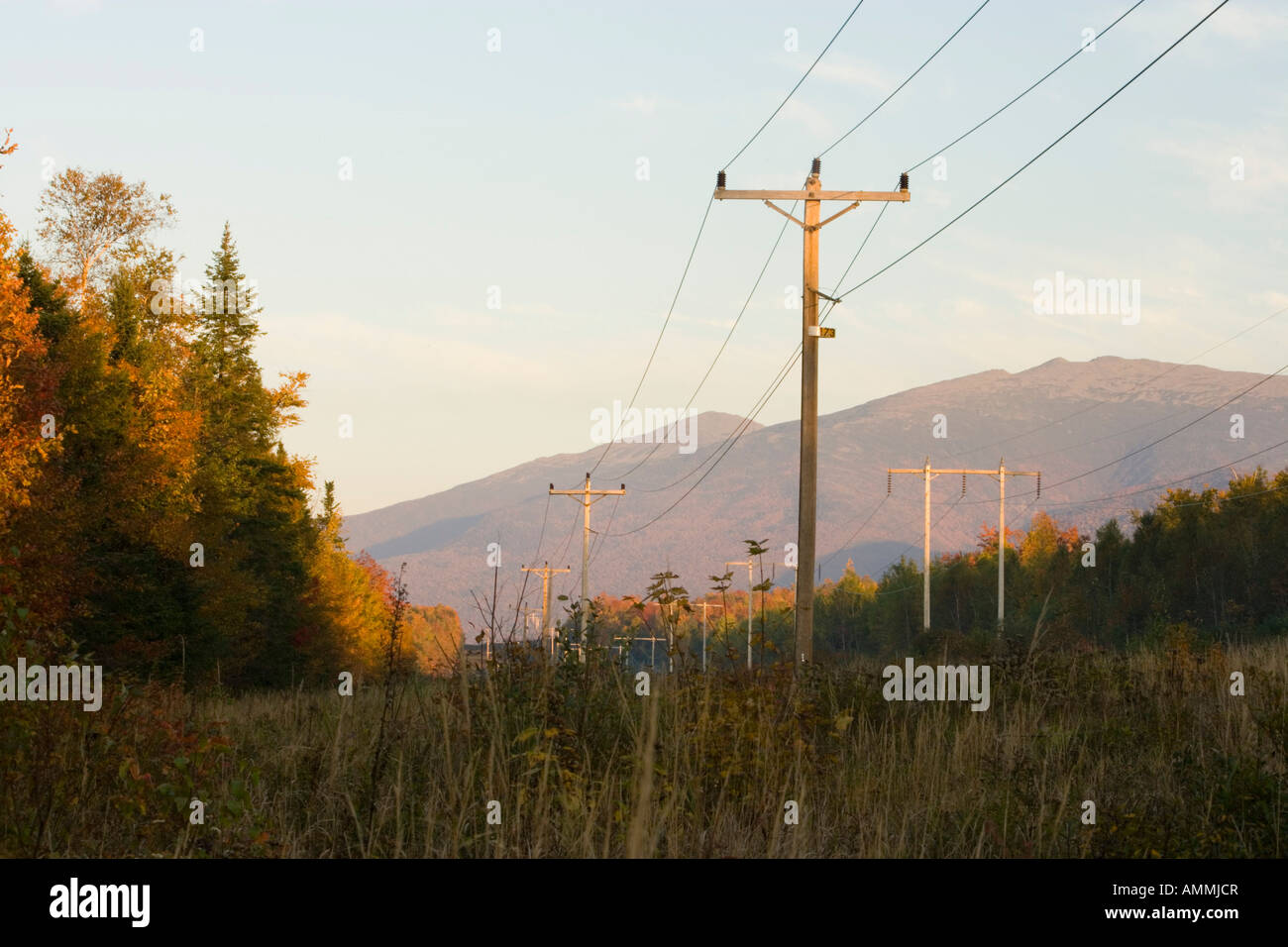 Power lines cross private timber land in New Hampshire s White ...