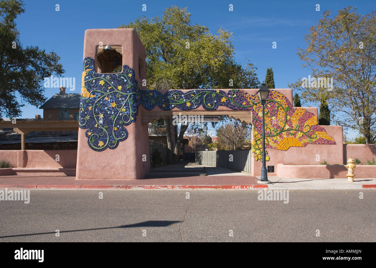 entrance to old town albuquerque new mexico Stock Photo - Alamy