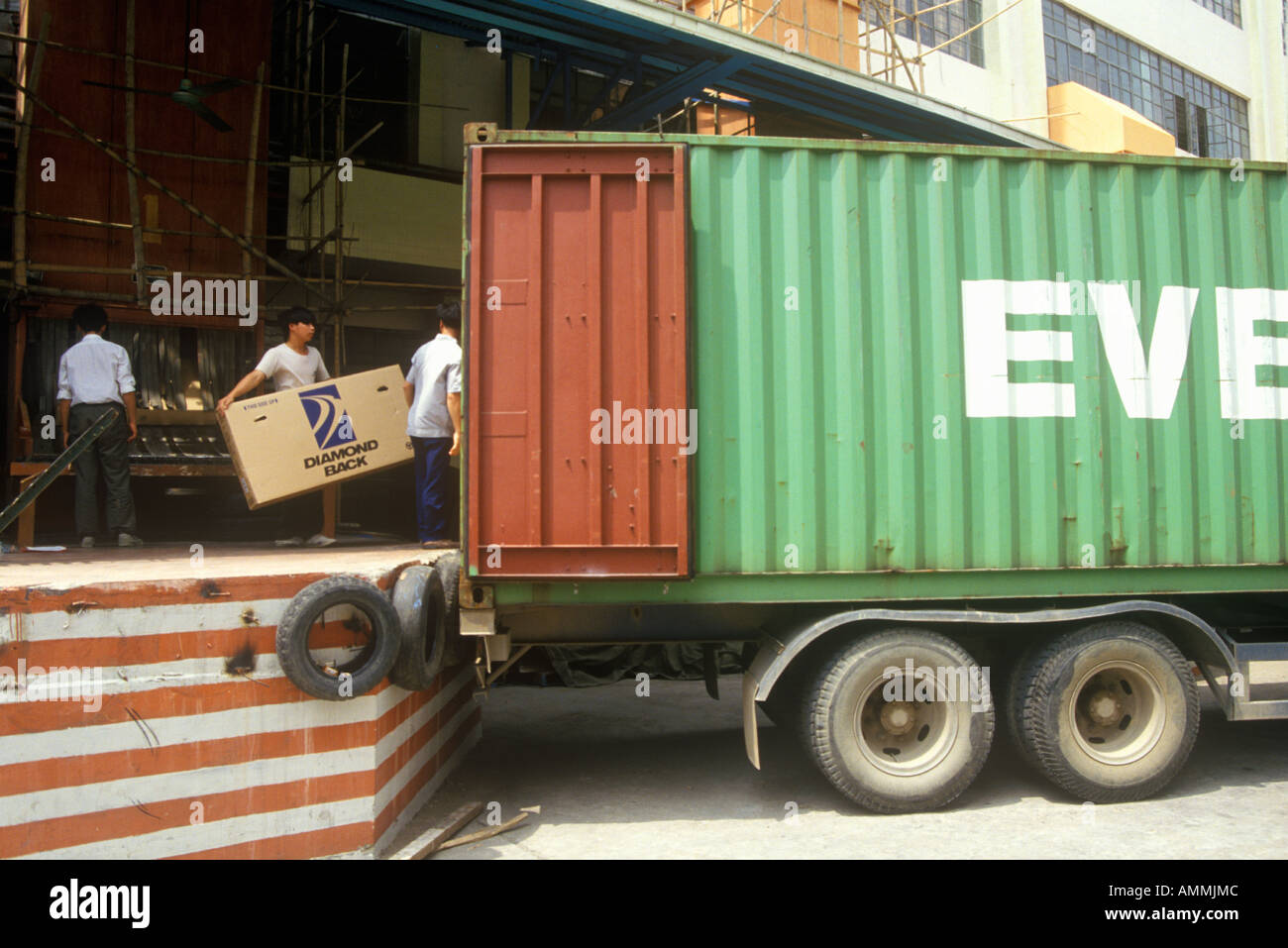 Truck and loading dock at Shanghai Shangling Electric Appliances ...