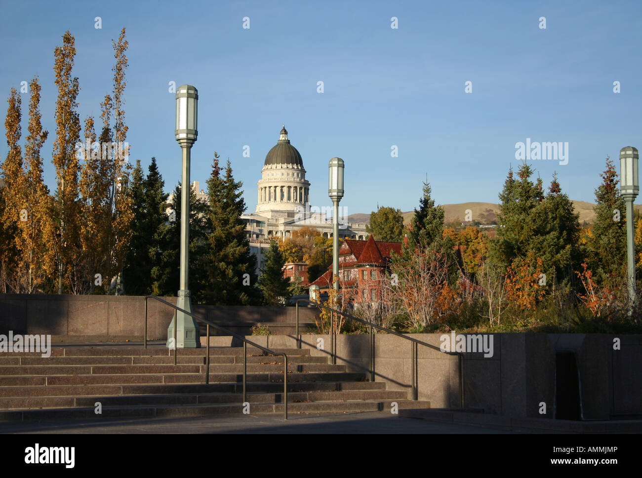 Utah State Capitol building viewed from roof of LDS Conference Center ...