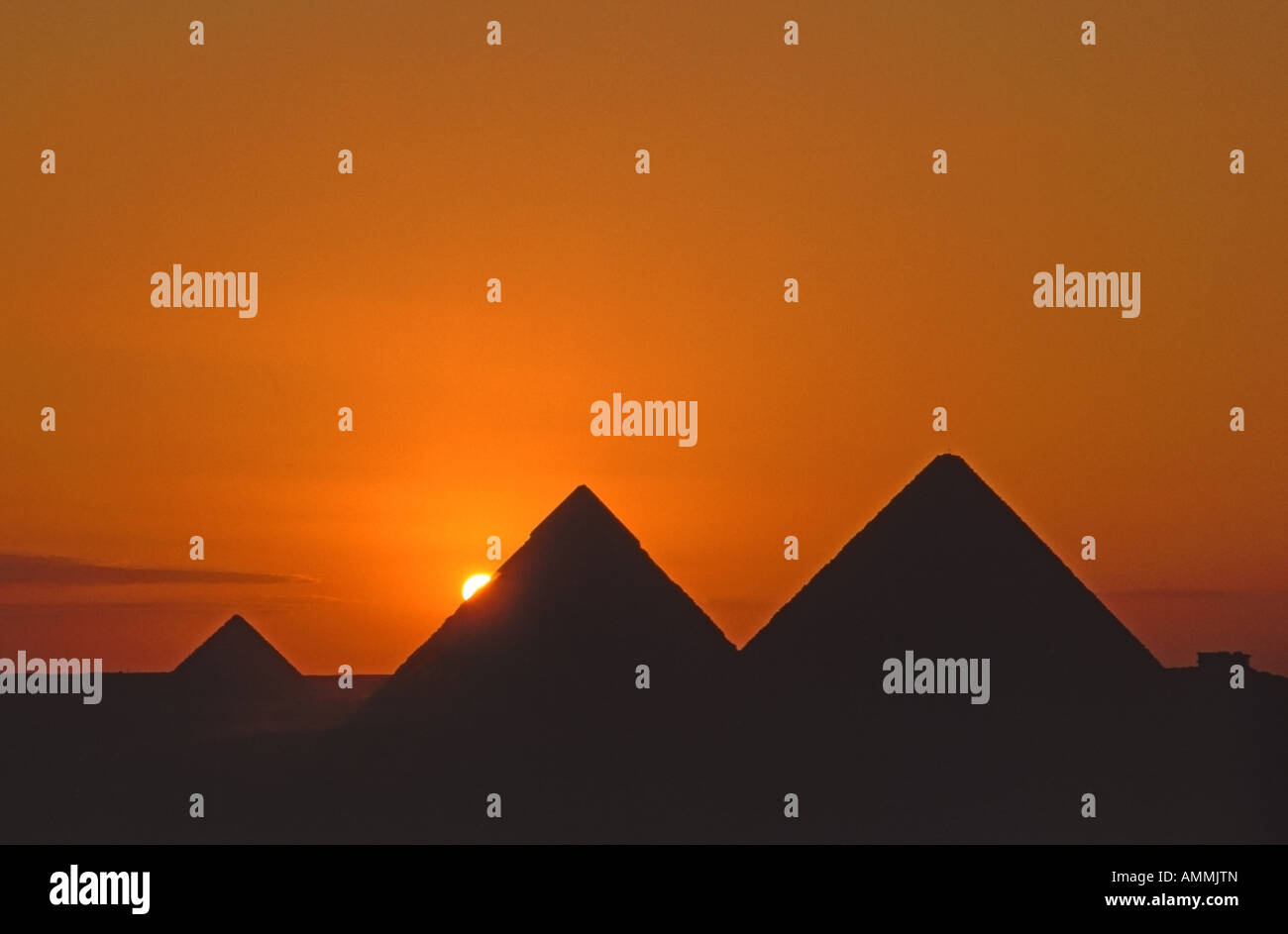 Sunset over the pyramids, Giza, Egypt Stock Photo - Alamy