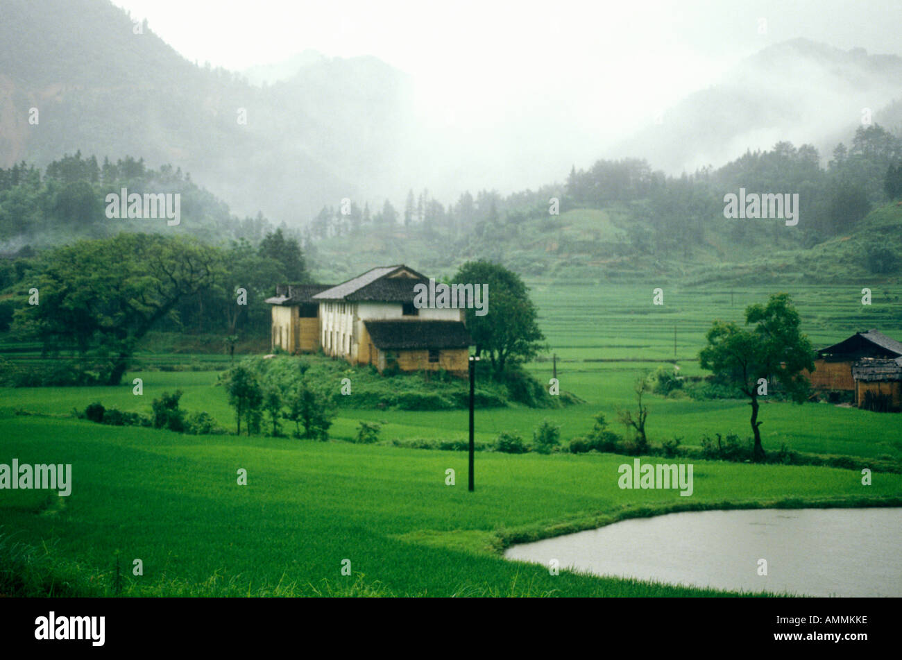 House in countryside of Guilin Guangxi Province People s Republic of ...