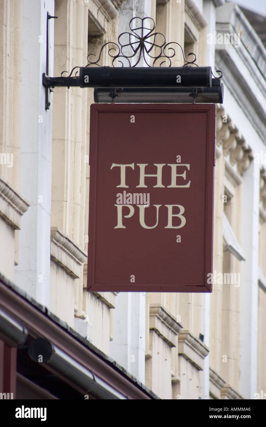 The Pub Sign Manchester England UK Stock Photo - Alamy