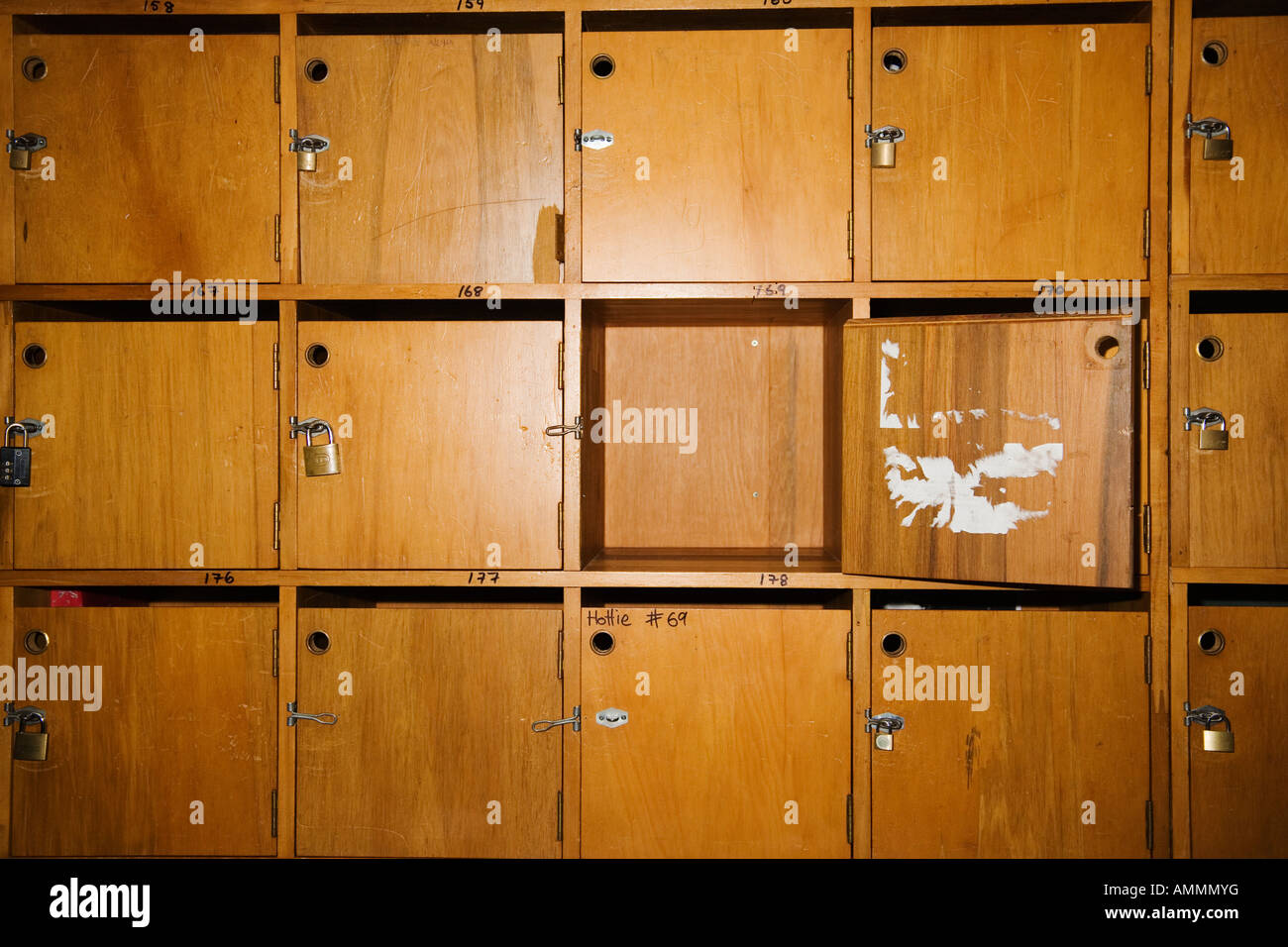 Wooden Lockers High Resolution Stock Photography and Images - Alamy