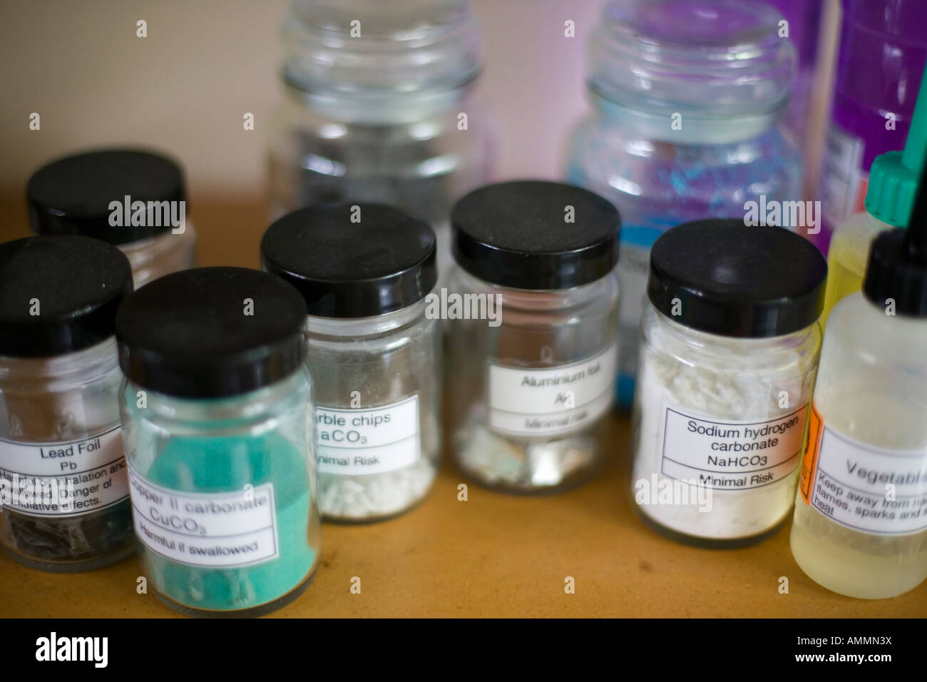 School science laboratory chemicals Stock Photo - Alamy