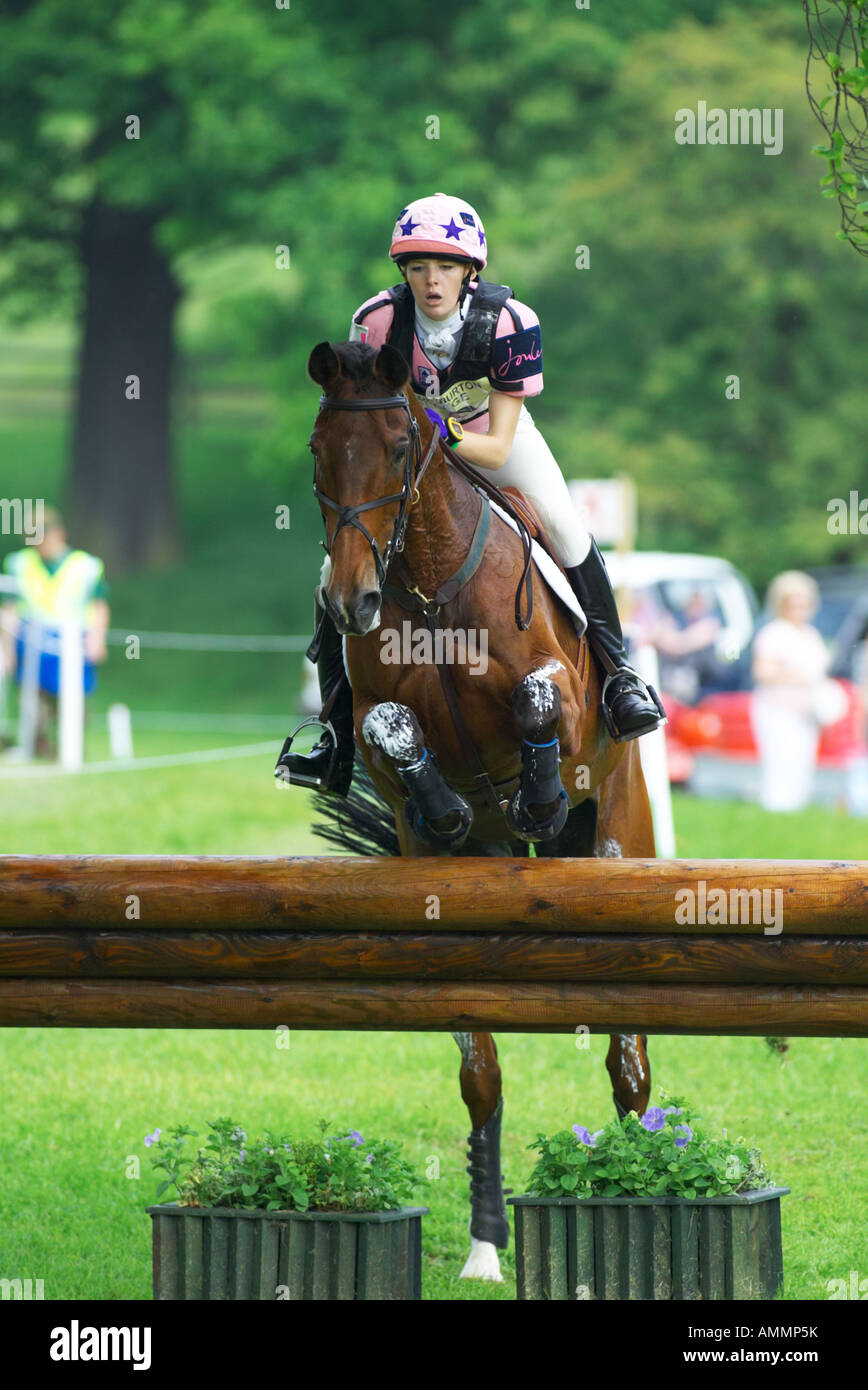 Holy Wick riding Captain Christy at Bramham Horse Trials 2007 Stock ...