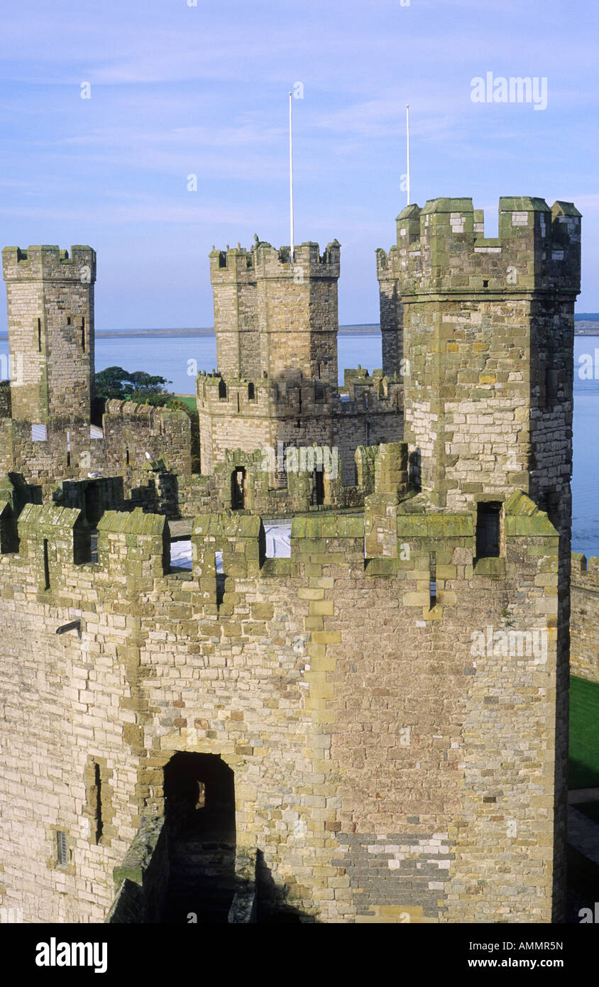 Caernarfon Castle Wales Medieval Welsh Fortress Architecture travel ...