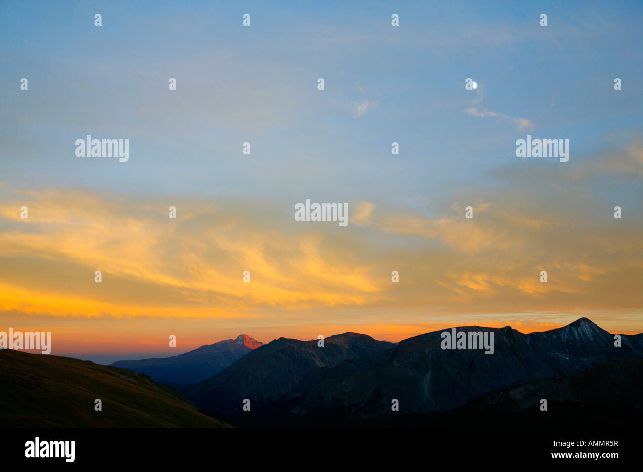 Sunset, Rocky Mountain National Park, Colorado Stock Photo - Alamy