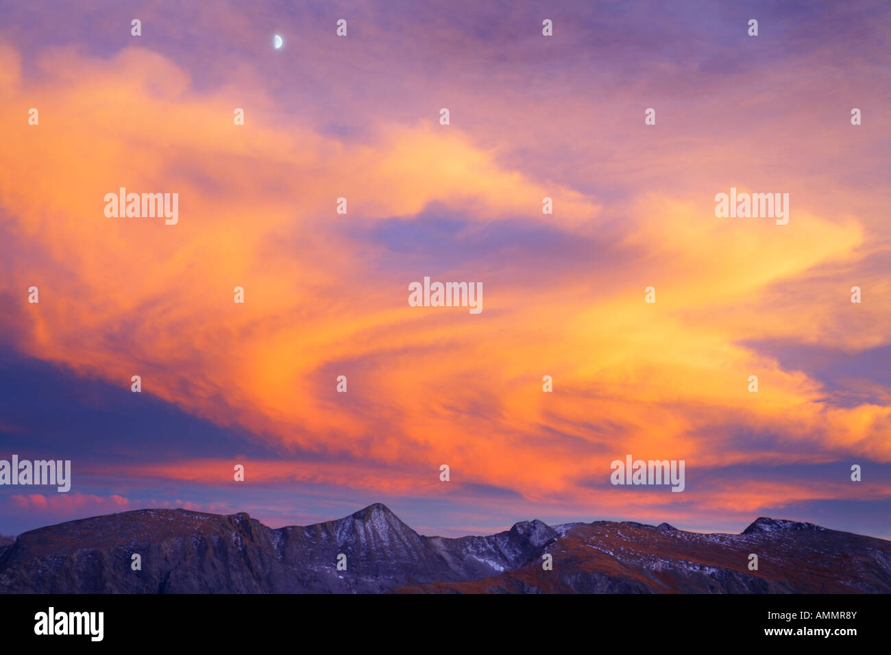 Sunset, Rocky Mountain National Park, Colorado Stock Photo - Alamy