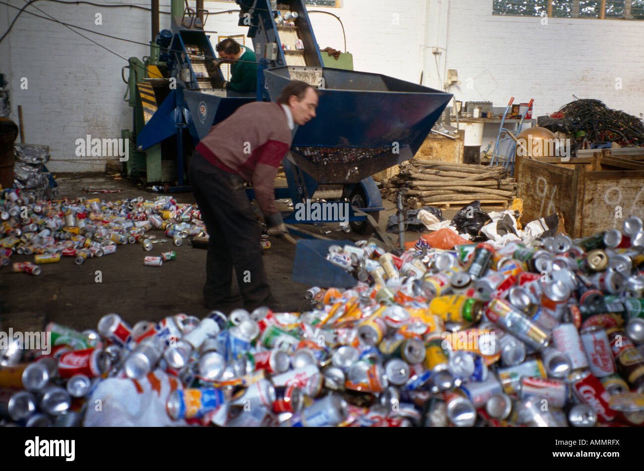 Aluminium Recycling Can Collection Point Stock Photo - Alamy