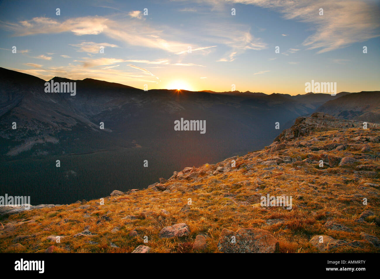 sunset, Rocky Mountain National Park, Colorado Stock Photo - Alamy
