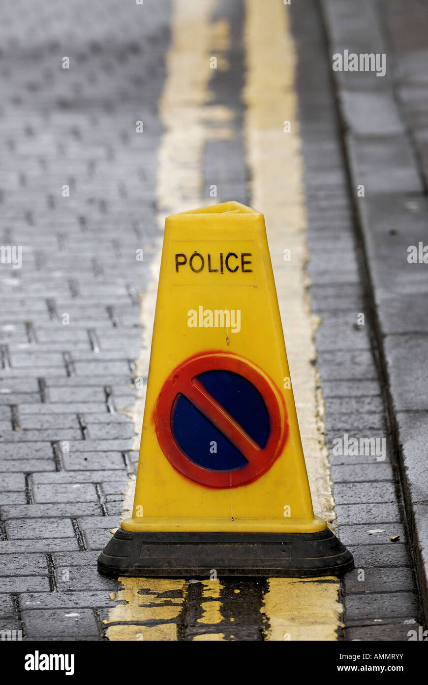 Police traffic cones hi-res stock photography and images - Alamy